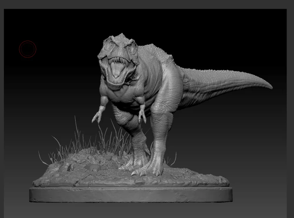 T-Rex (Tyrannosaurus) + base - Free 3D Print Model - MakerWorld