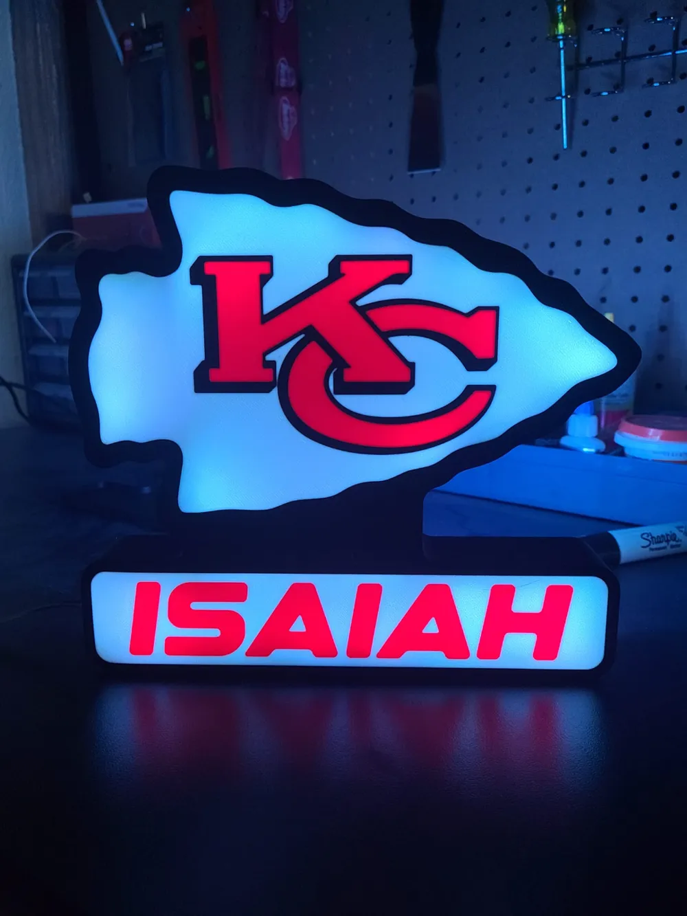 Isaiah Chiefs arrowhead lightbox by Britts Prints - MakerWorld