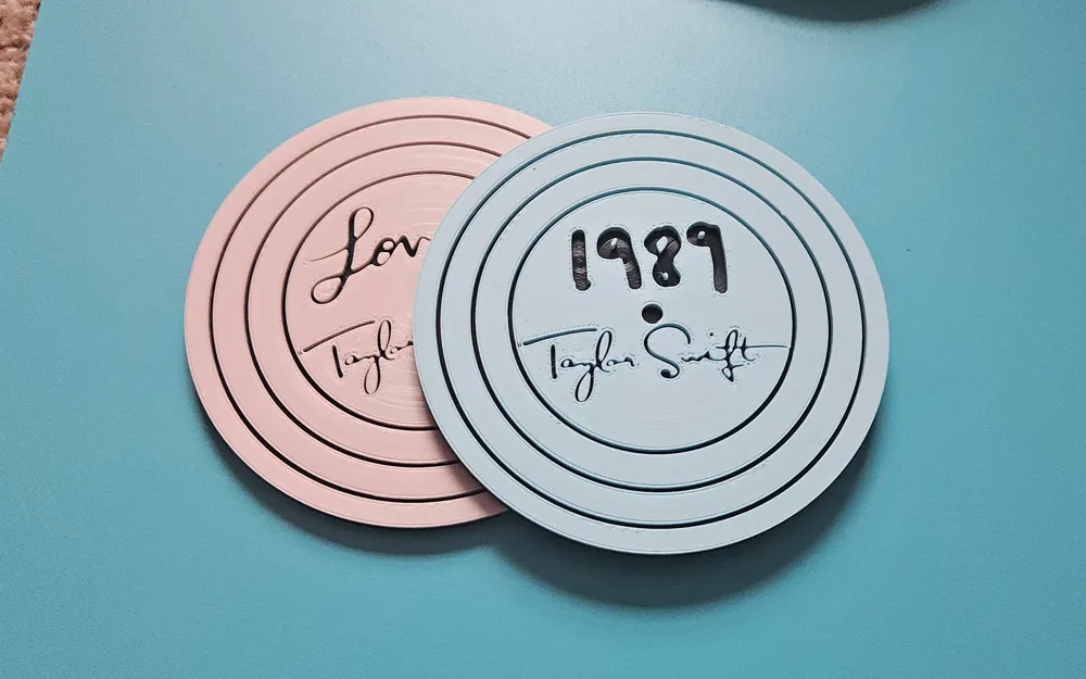Taylor Swift Albums - Vinyl Record Coasters - Free 3D Print Model ...