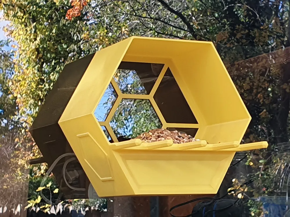 Window Bird Feeder - Hexagon - Free 3D Print Model - MakerWorld