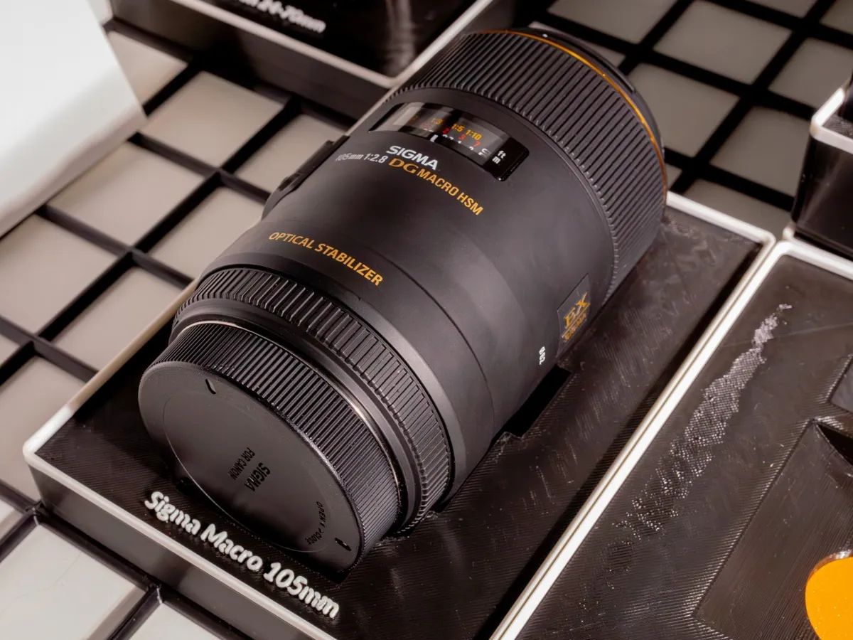 Gridfinity: Sigma 105mm f2.8 Makro Schattenbox – Kostenloses 3D ...