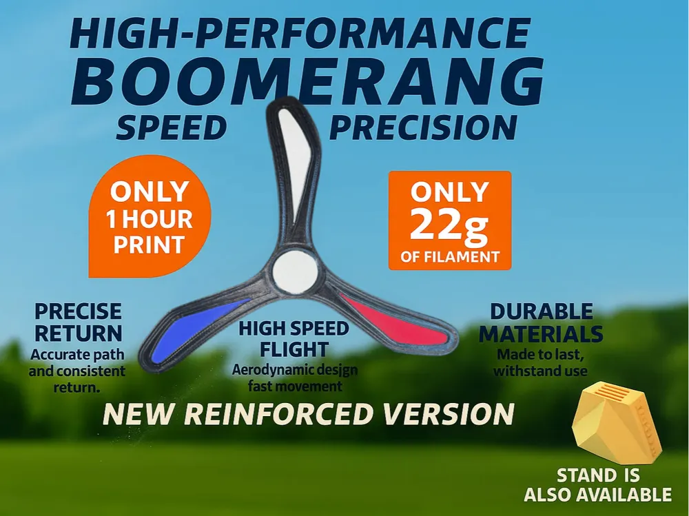 BOOMERANG HIGH-PERFORMANCE by matteo346 MakerWorld: Download Free 3D Models