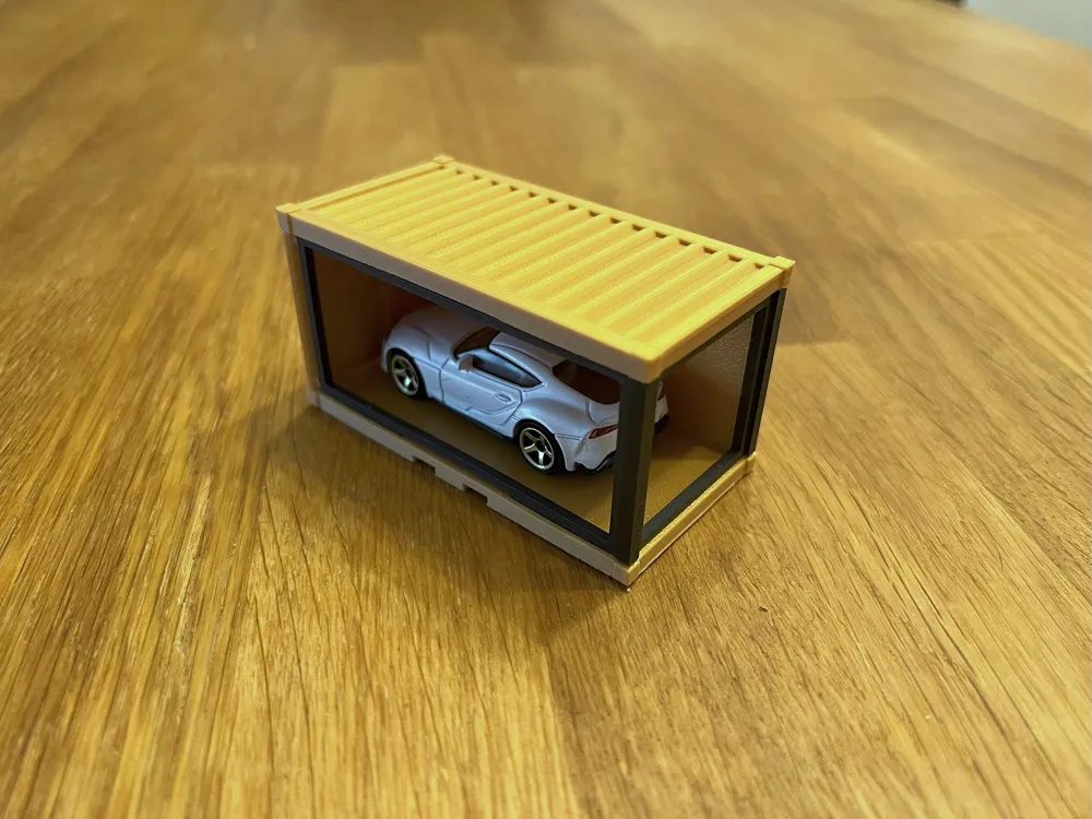 show frame backside for container 1/64 hotwheel by Sir_Stigma - MakerWorld