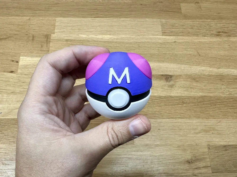 Mini Master Pokeball - Pokemon - Fully Functional - Free 3D Print Model ...