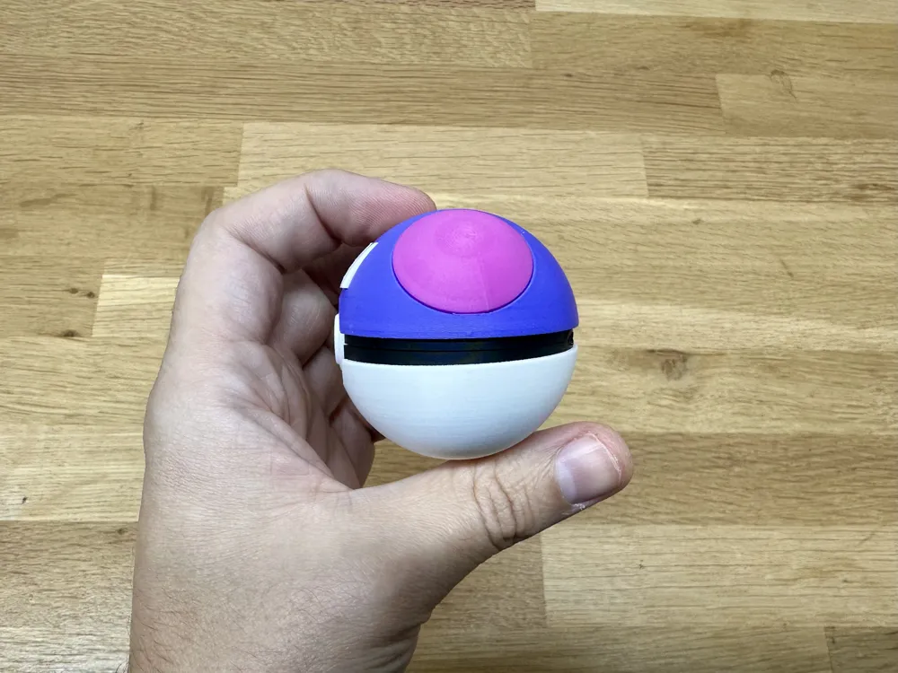 Mini Master Pokeball - Pokemon - Fully Functional - Free 3D Print Model ...