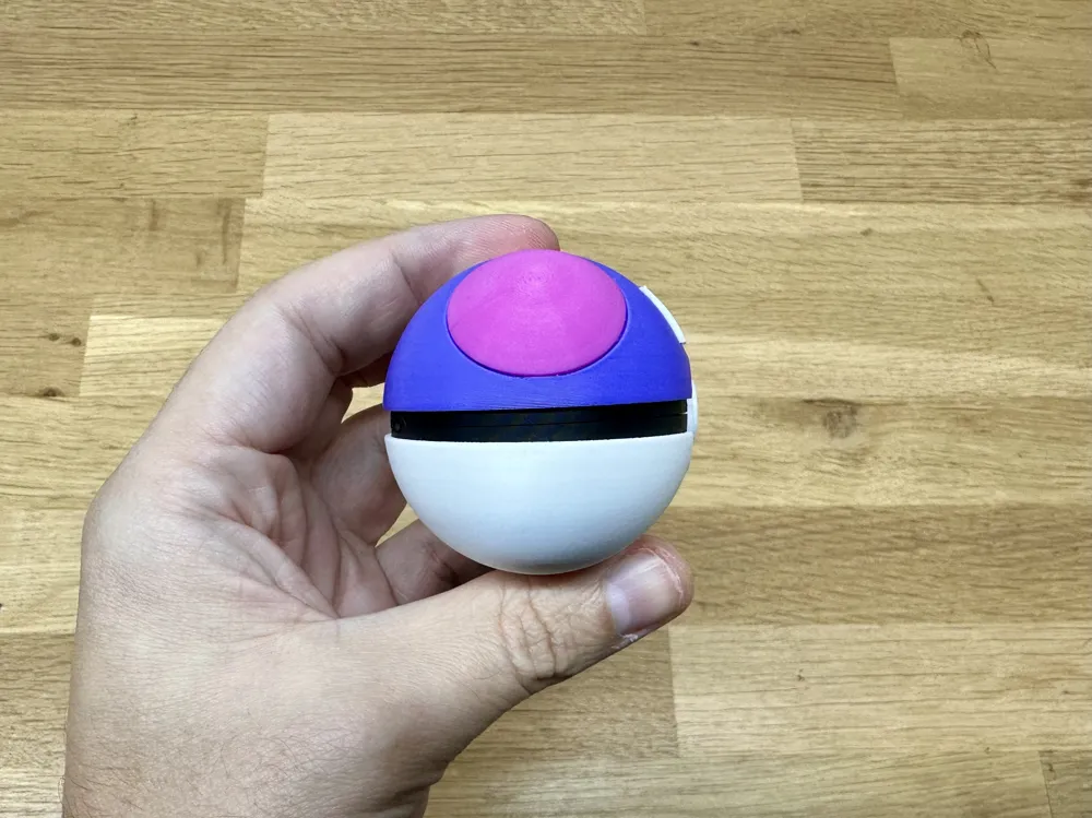 Mini Master Pokeball - Pokemon - Fully Functional - Free 3D Print Model ...