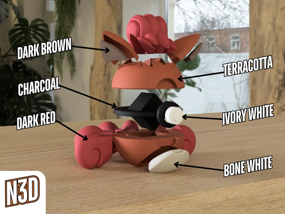 #0037 - Vulpix by N3D MakerWorld: Download Free 3D Models