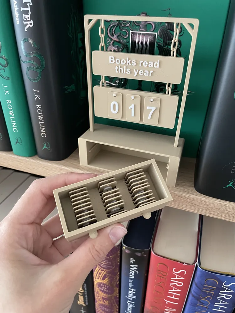 Hanging (Book) Counter with Number Storage - Free 3D Print Model ...