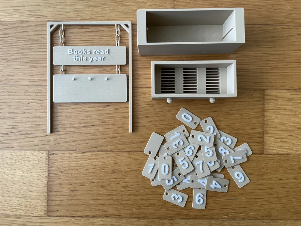 Hanging (Book) Counter with Number Storage - Free 3D Print Model ...