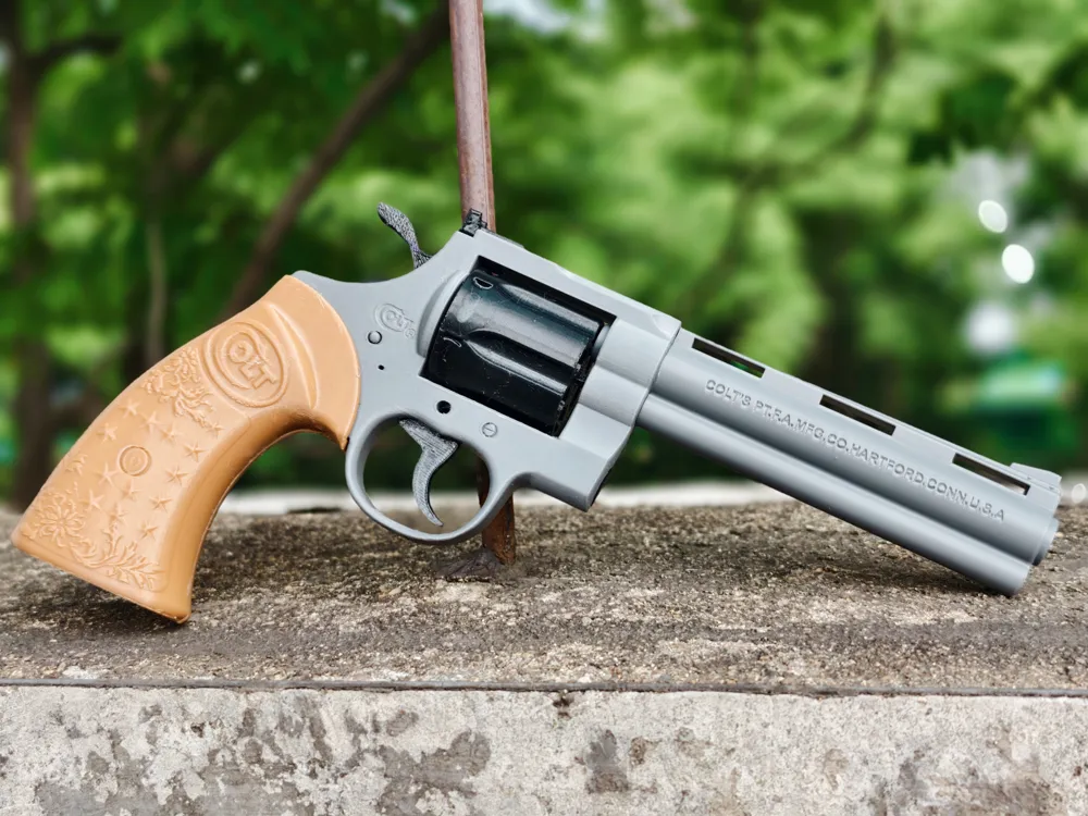 Colt Python 5" Magnum .357 Revolver Fidget Toy - Free 3D Print Model ...