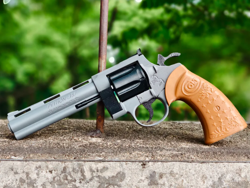 Colt Python 5" Magnum .357 Revolver Fidget Toy - Free 3D Print Model ...