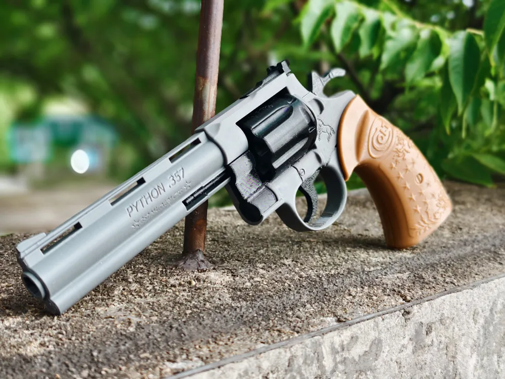 Colt Python 5" Magnum .357 Revolver Fidget Toy - Free 3D Print Model ...