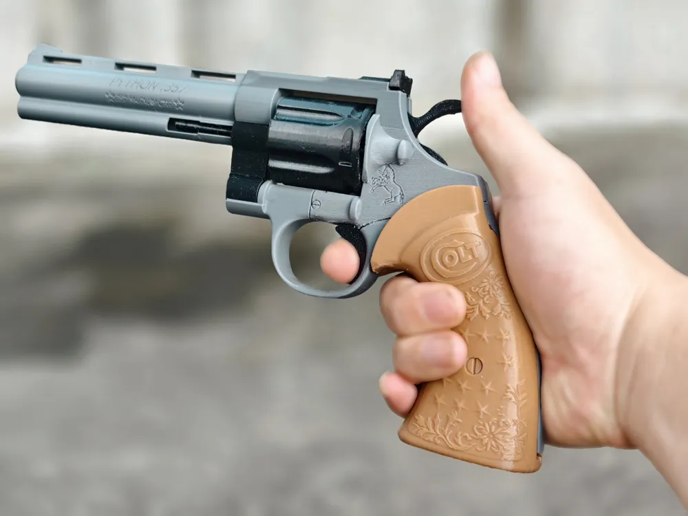 Colt Python 5" Magnum .357 Revolver Fidget Toy by 补补觉去 MakerWorld ...