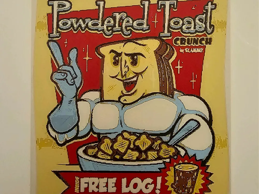HueForge Powdered Toast Man Fan Art by 220°c - MakerWorld