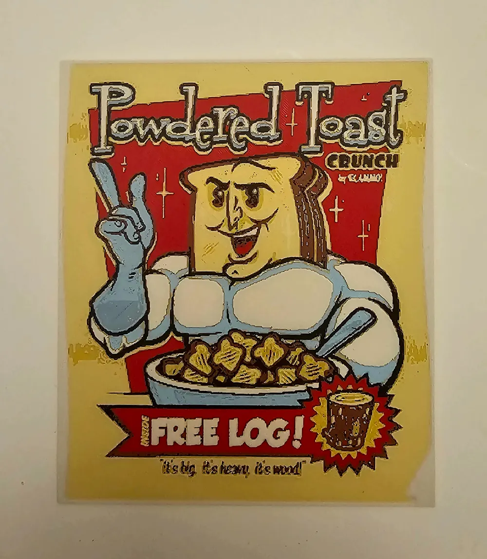 HueForge Powdered Toast Man Fan Art by 220°c - MakerWorld