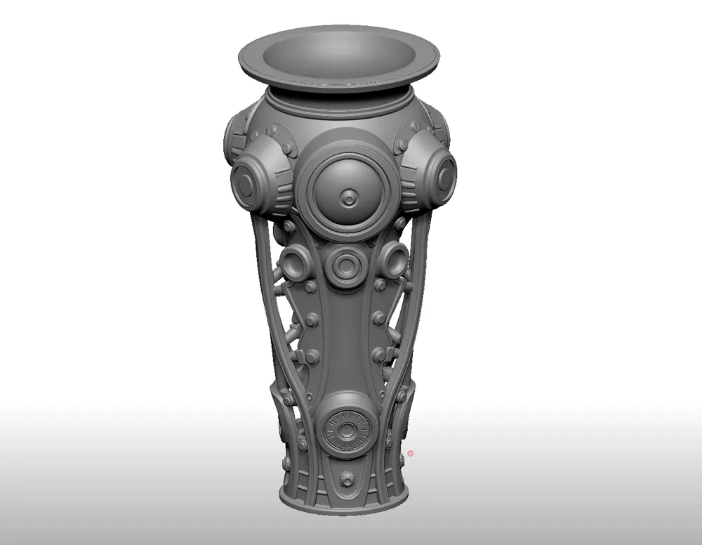 Futuristic cyberpunk sci-fi vase - Free 3D Print Model - MakerWorld