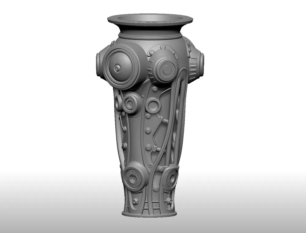 Futuristic cyberpunk sci-fi vase - Free 3D Print Model - MakerWorld