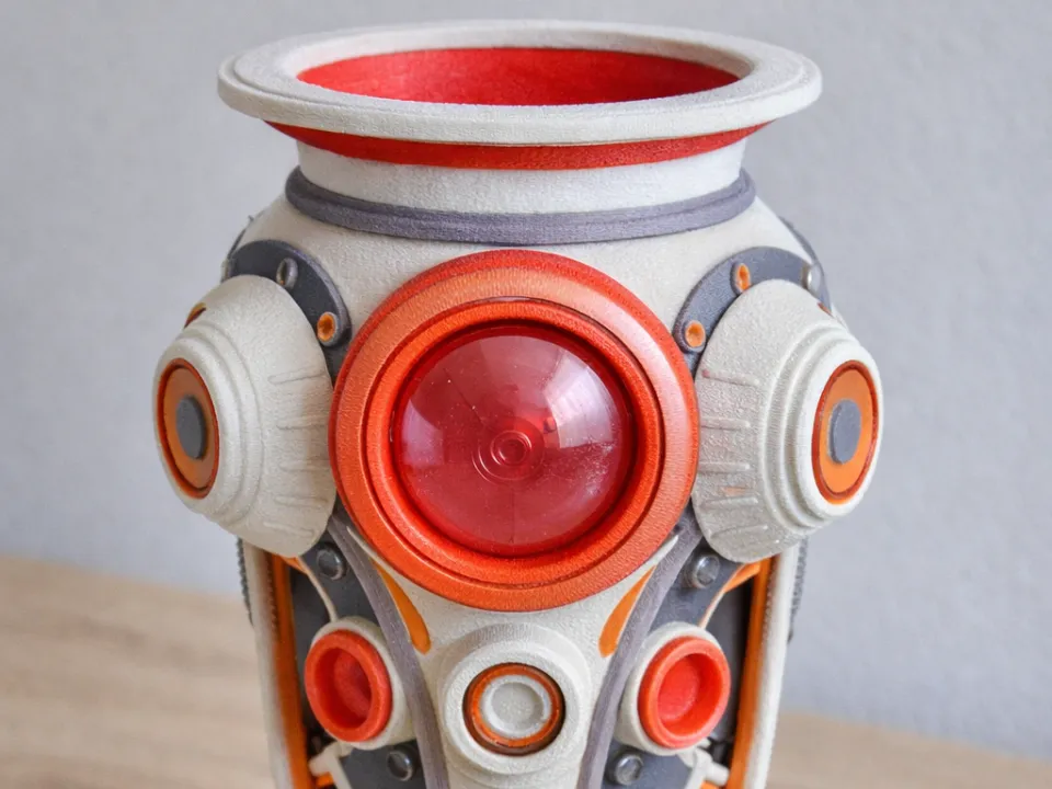 Futuristic cyberpunk sci-fi vase - Free 3D Print Model - MakerWorld