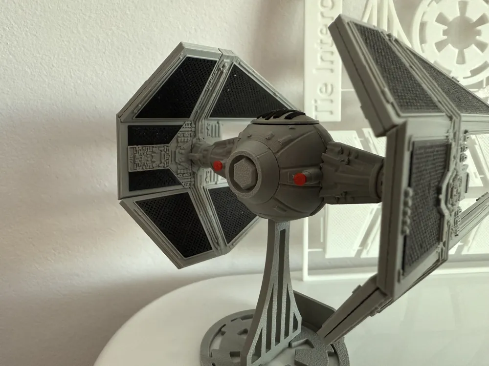 Highly Detailed TIE Interceptor– KitCard Model - Free 3D Print Model ...