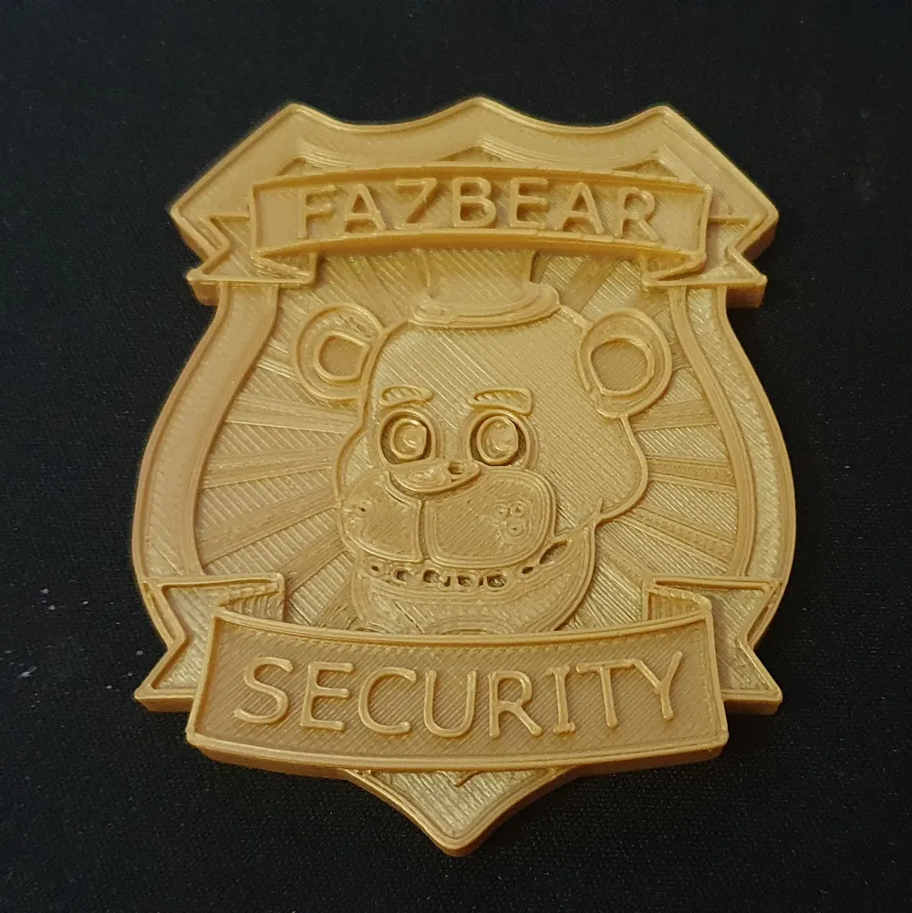 fazbear security badge - Free 3D Print Model - MakerWorld