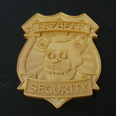 fazbear security badge - Free 3D Print Model - MakerWorld