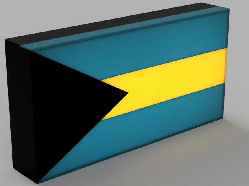 World Flags - Bahamas LED Lamp - Free 3D Print Model - MakerWorld