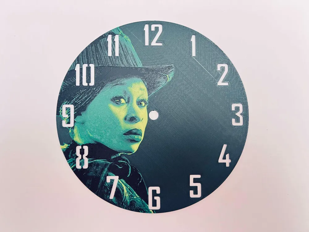 Customizable Clock - Elphaba, Wicked by 3djd MakerWorld: Download Free ...