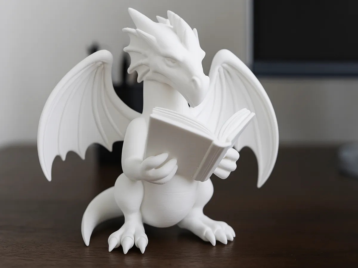 Wise Dragon Reading a Book - Free 3D Print Model - MakerWorld