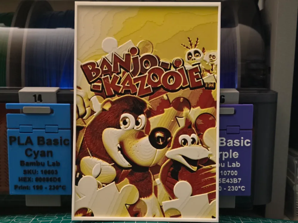 Banjo-Kazooie Poster - Hueforge Art by Lumpy3D MakerWorld: Download ...
