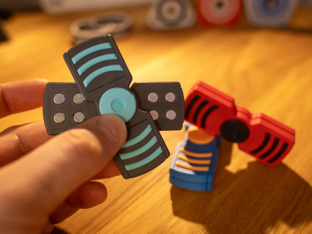 Magnetic slider and fidget spinner 2 in 1 - Free 3D Print Model ...