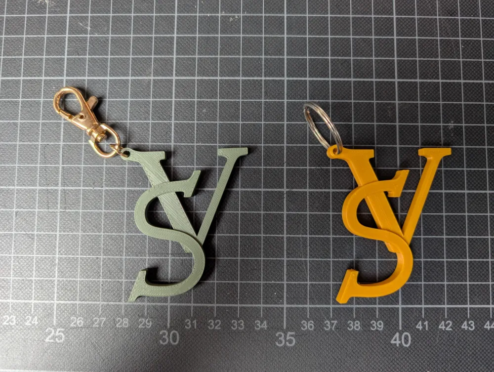 VS Initials Keychain Louis Vuitton Style by nik0815 - MakerWorld