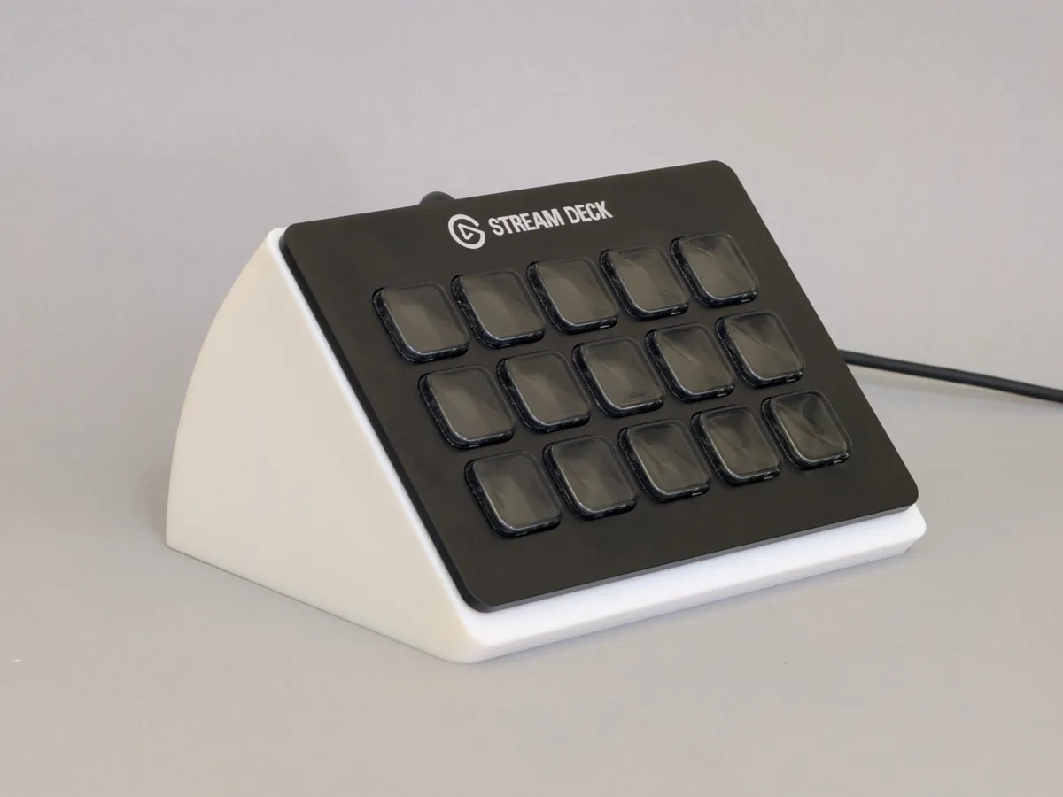 Minimalist Elgato Stream Deck Stand - Free 3D Print Model - MakerWorld
