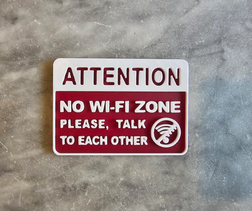 No WiFi zone sign by dubmehard - MakerWorld