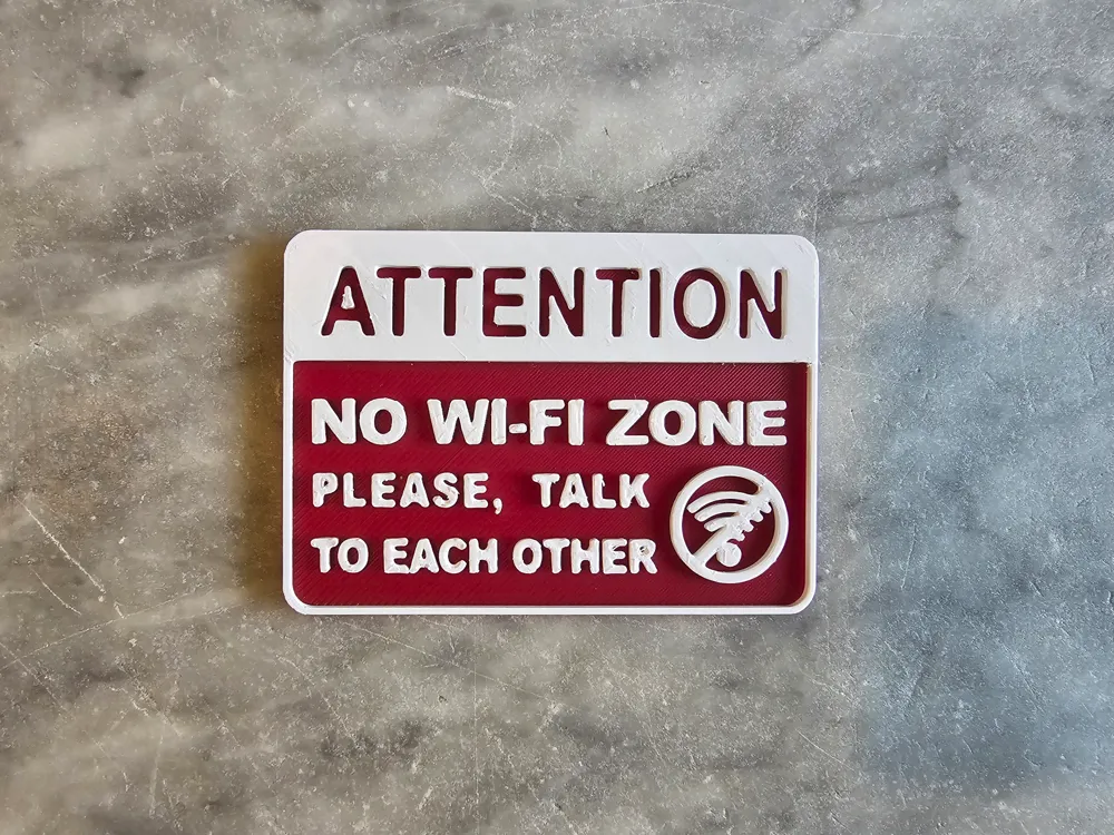 No WiFi zone sign by dubmehard - MakerWorld