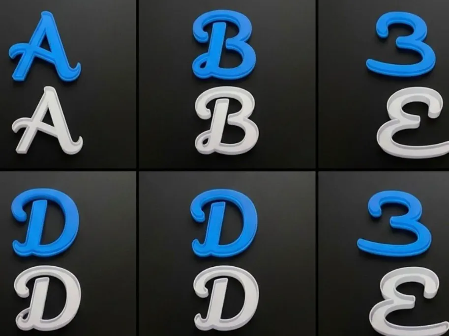 Letras y números 3D huecos LED encastrables para nombres - Modelo de ...