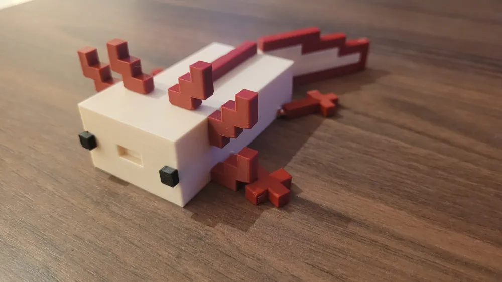 Articulated Minecraft Axolotl | No Glue by Shinzou MakerWorld: Download ...