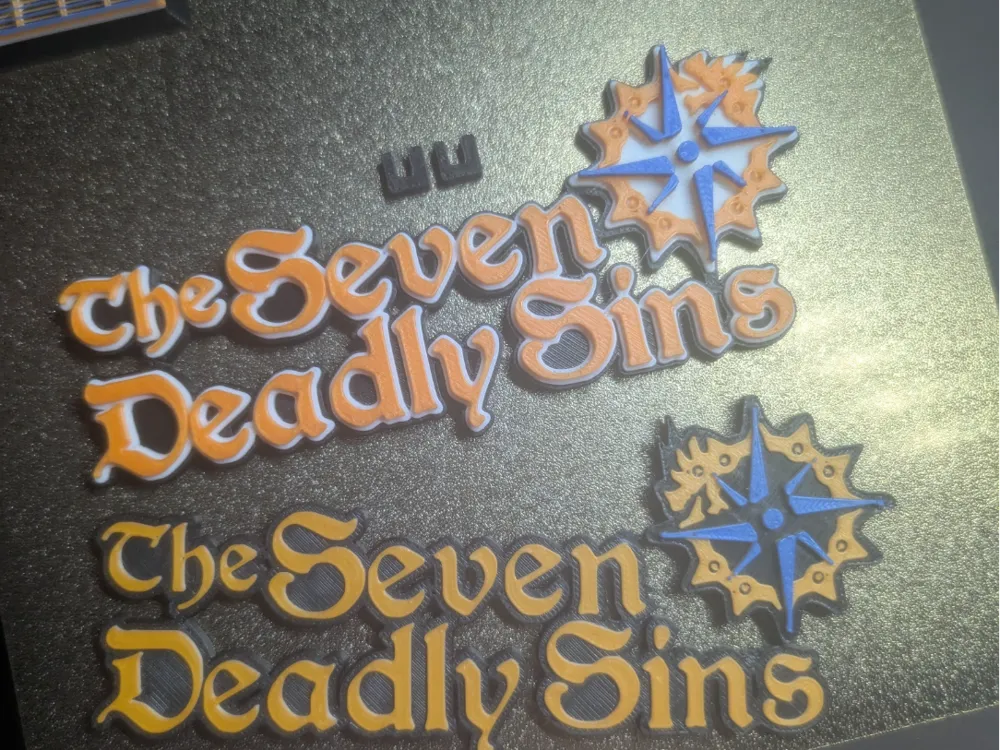 The Seven Deadly Sins logo (customizable) by Carl MakerWorld: Download ...
