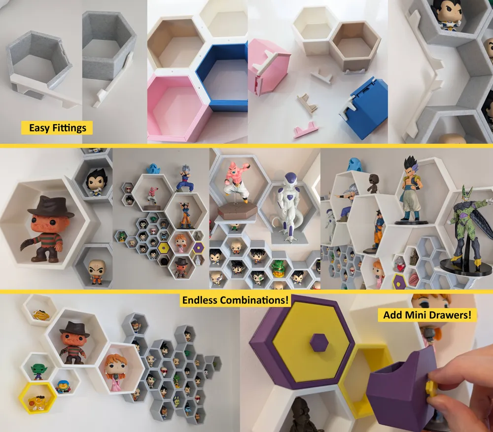 Medium Hexo Shelf by Daniele MakerWorld: Download Free 3D Models