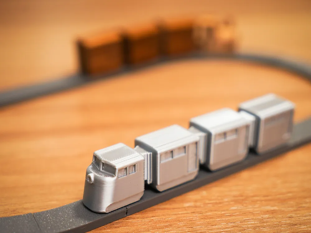Magnetic Track Set With Mini Train Set By 草色星球 Makerworld Download Free 3d Models