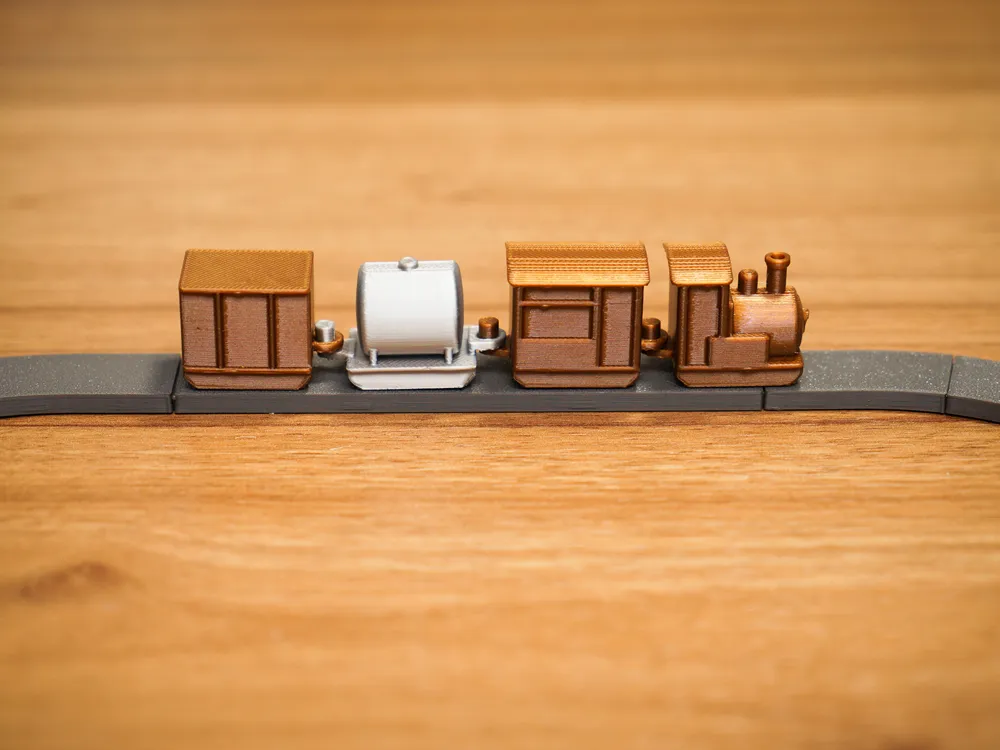 Magnetic Track Set With Mini Train Set By 草色星球 Makerworld Download Free 3d Models