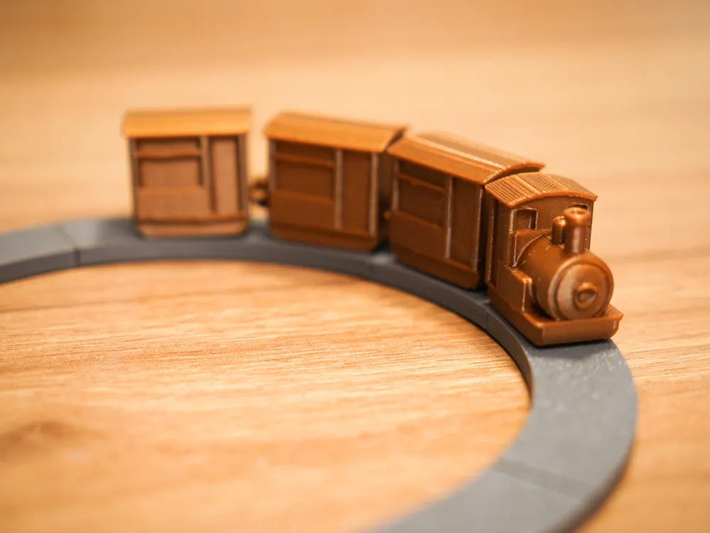 Magnetic Track Set With Mini Train Set By 草色星球 Makerworld Download Free 3d Models