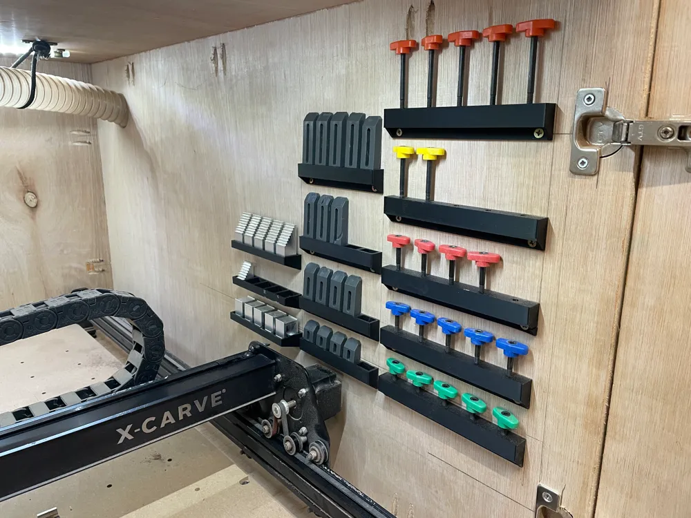 X-carve Wall Mounted Clamps Organisers - Free 3D Print Model - MakerWorld