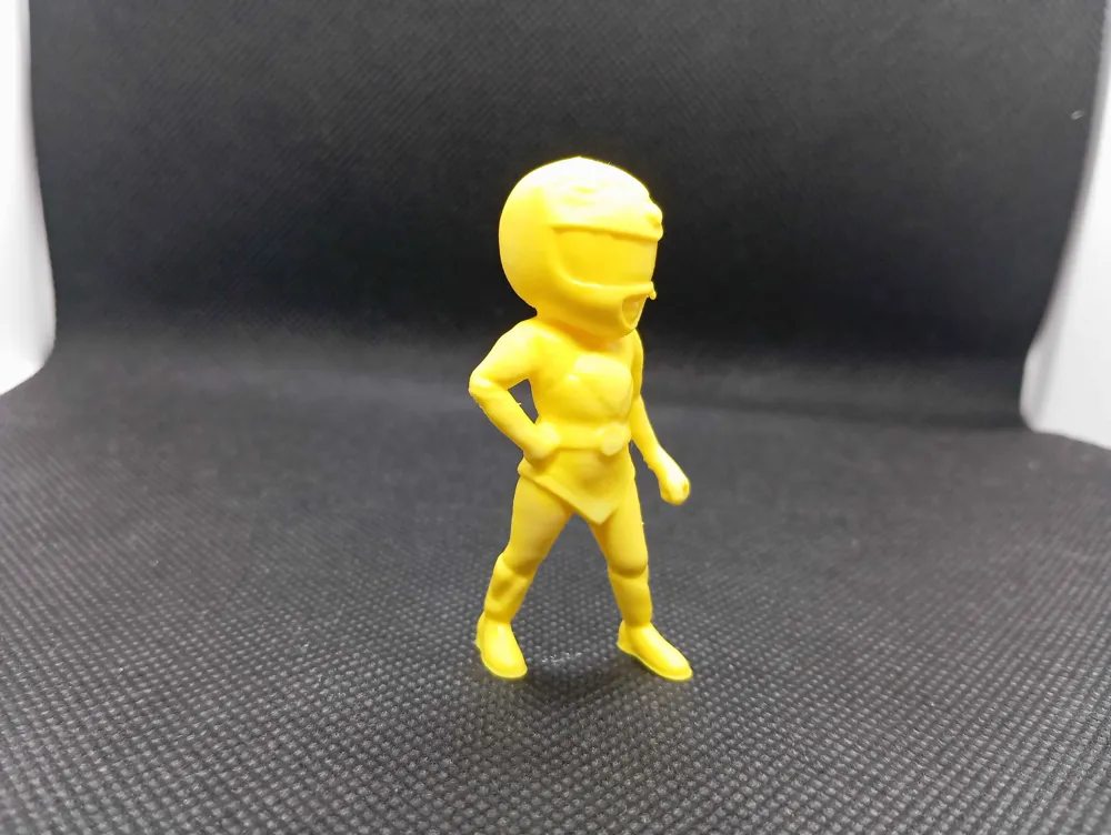 Yellow Power Ranger in Dress Chibi Toy Figurine - Free 3D Print Model ...