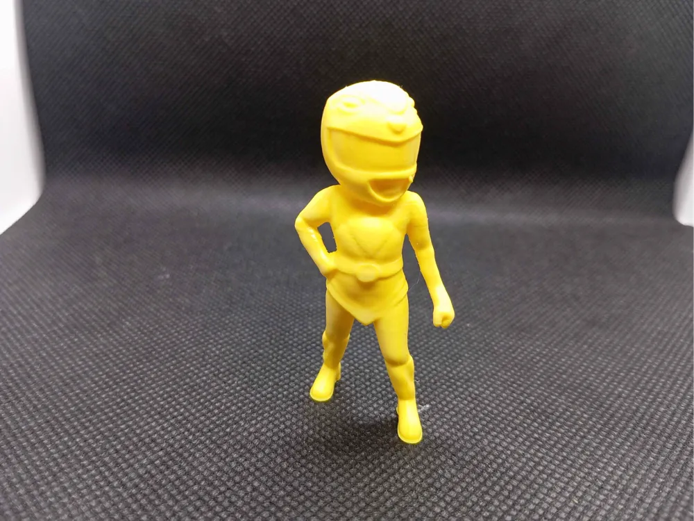 Yellow Power Ranger in Dress Chibi Toy Figurine - Free 3D Print Model ...