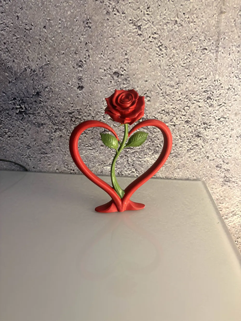 Rose Heart Valentine Sculpture - Free 3D Print Model - MakerWorld