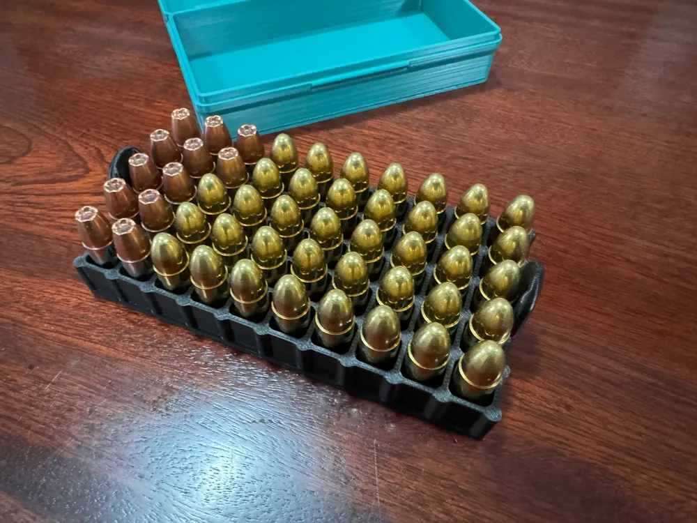 9mm Ammunition box with removable inner tray by Louwrie - MakerWorld