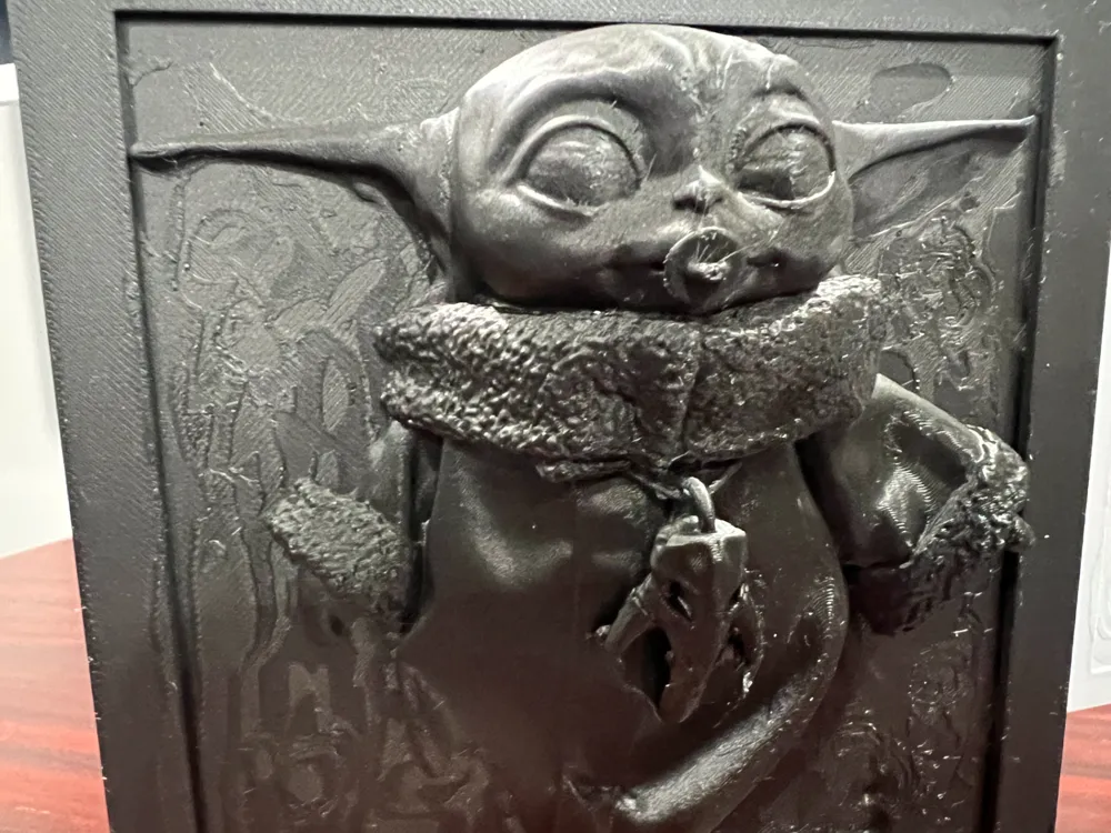 Baby Yoda (Grogu) Carbonite by BigJoe Prints MakerWorld: Download Free ...