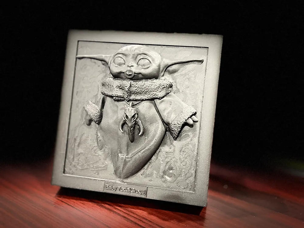 Baby Yoda (Grogu) Carbonite by BigJoe Prints MakerWorld: Download Free ...