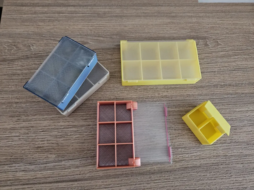 Parametric hinged compartment box (print-in-place) - Free 3D Print ...