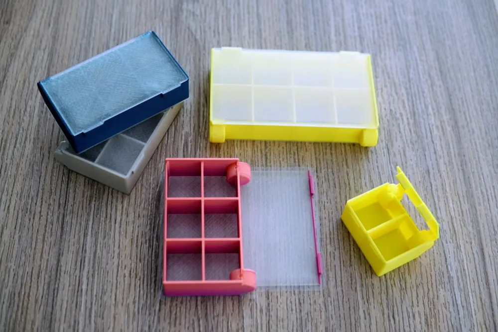 Parametric hinged compartment box (print-in-place) - Free 3D Print ...